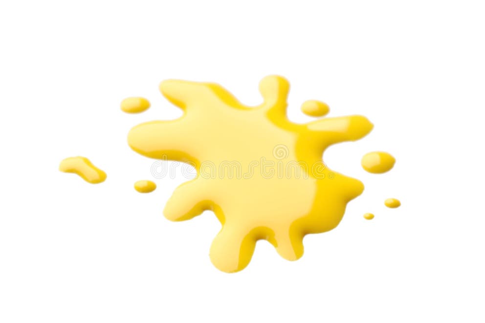 Blot of Yellow Printer Ink Isolated on White Stock Image - Image of ...