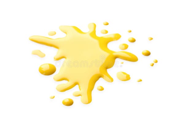Blot of Yellow Printer Ink Isolated on White Stock Photo - Image of ...