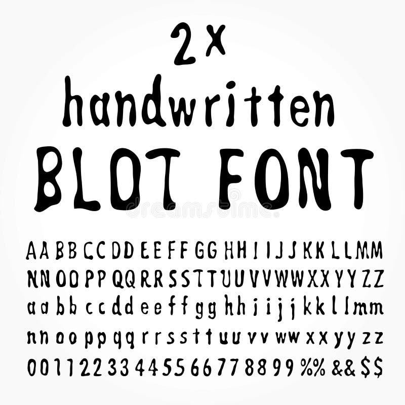 Blotfont stock vector. Illustration of exclamation, black - 91847759