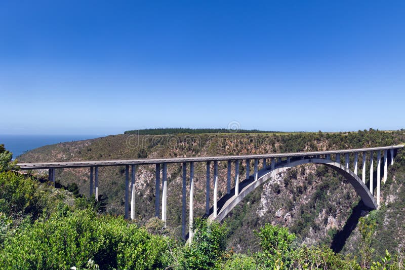 Bloukrans Bridge Single Span Concrete Road South Africa Stock Photos ...