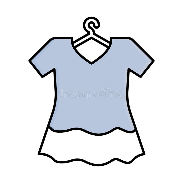 Blouse Outline with Fill Color Vector Icon Which Can Easily Modify or ...
