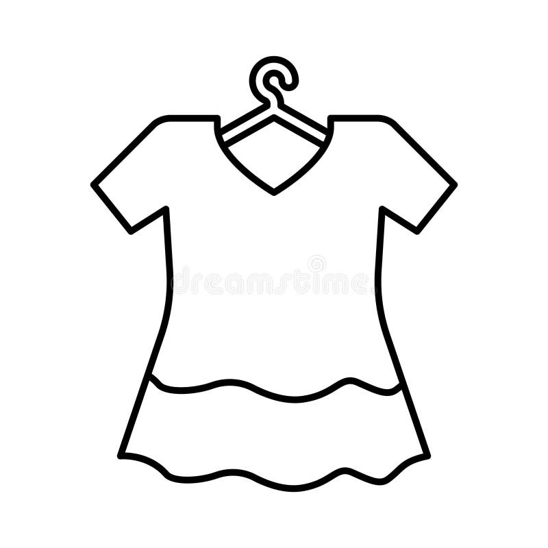 Outline Blouse with Buttons Vector Icon. Isolated Black Simple Line ...