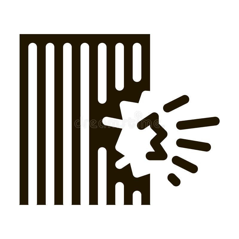 Blow House Collapse Icon Vector Glyph Illustration Stock Vector ...