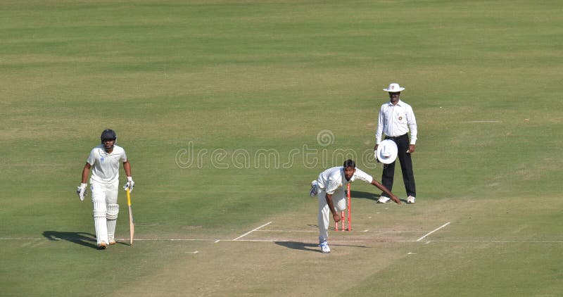 Fast Bowler in Cricket Match Editorial Stock Photo - Image of pacer ...