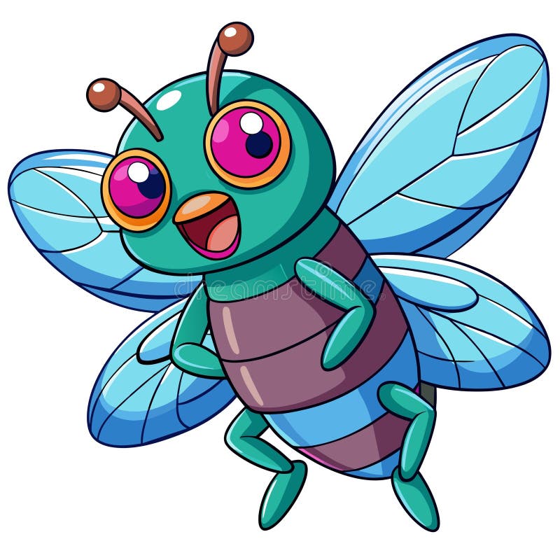 Blowfly Dancing Vector Kawaii Stock Vector - Illustration of animal ...