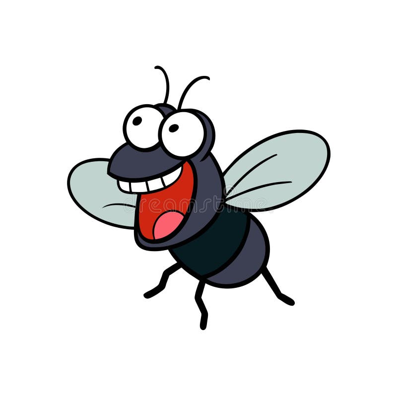 Blowfly Laughs Icon Vector Illustration Stock Vector - Illustration of ...
