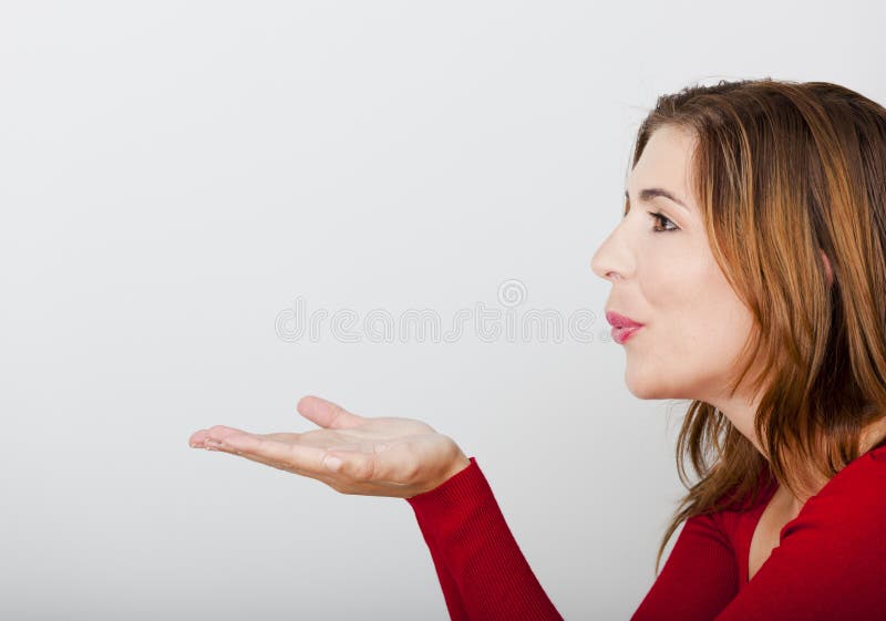 Blowing stock image. Image of isolated, confident, happy - 36207869