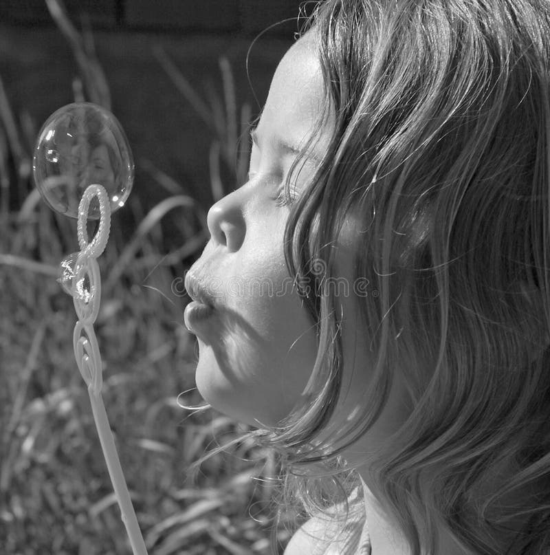 Blowing Bubbles stock photo. Image of outside, nature - 3030048