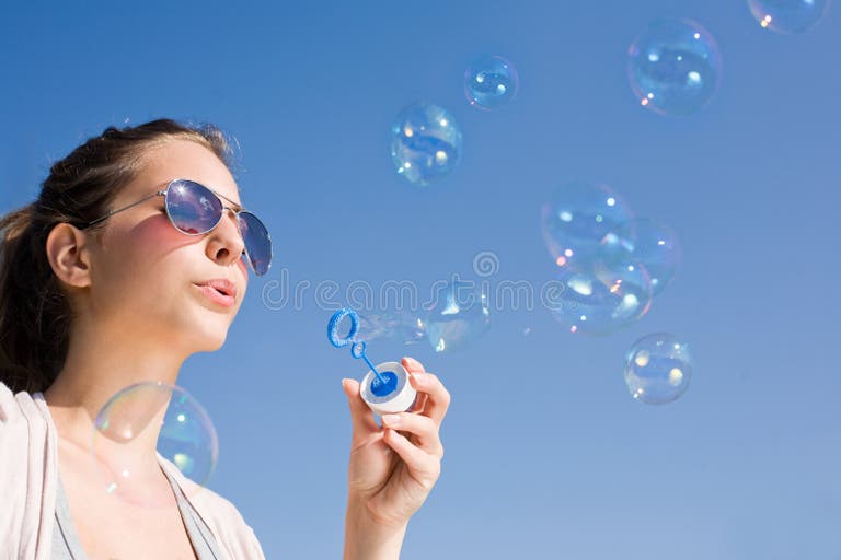 883 Brunette Woman Blowing Bubbles Stock Photos - Free & Royalty-Free Stock Photos from Dreamstime