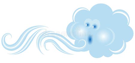 Cloud Face Blowing Wind Stock Illustrations – 204 Cloud Face Blowing ...