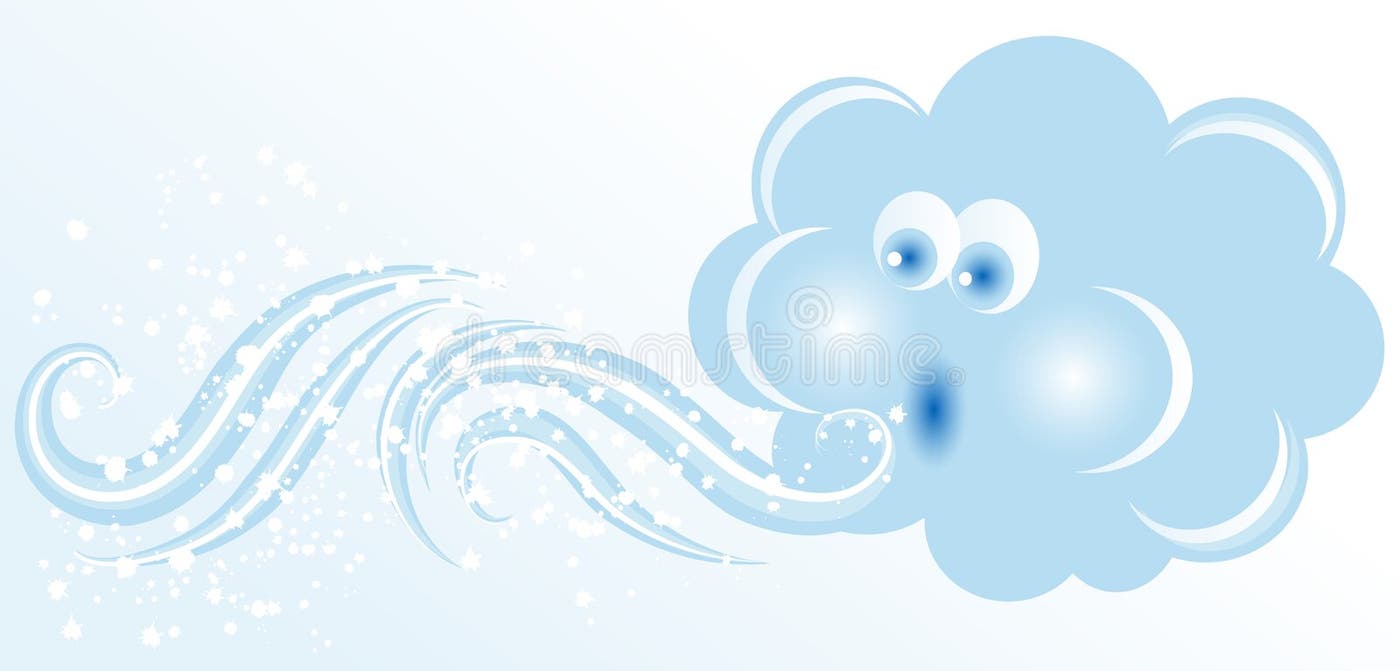 Cloud Face Blowing Wind Stock Illustrations – 204 Cloud Face Blowing ...