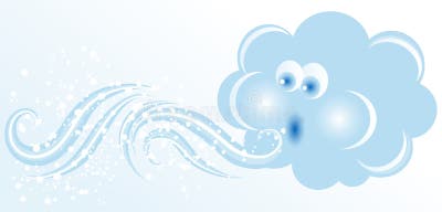 Cloud Face Blowing Wind Stock Illustrations – 204 Cloud Face Blowing ...