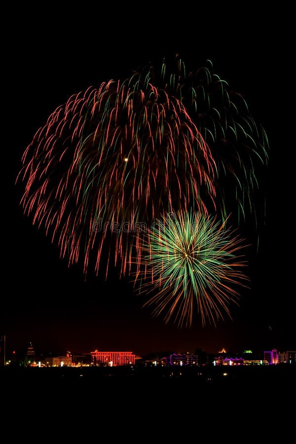 Blowing color fireworks stock image. Image of bright, seasonal - 4500403