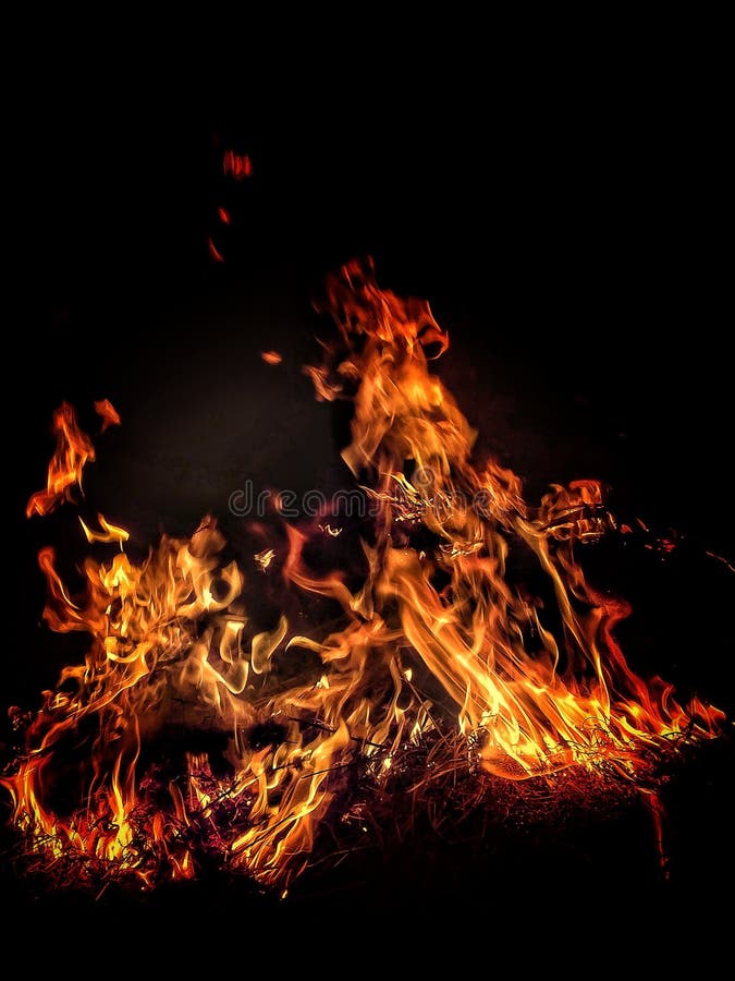 Fan Blowing Fire in a Wood Burning Stove Stock Image - Image of ...