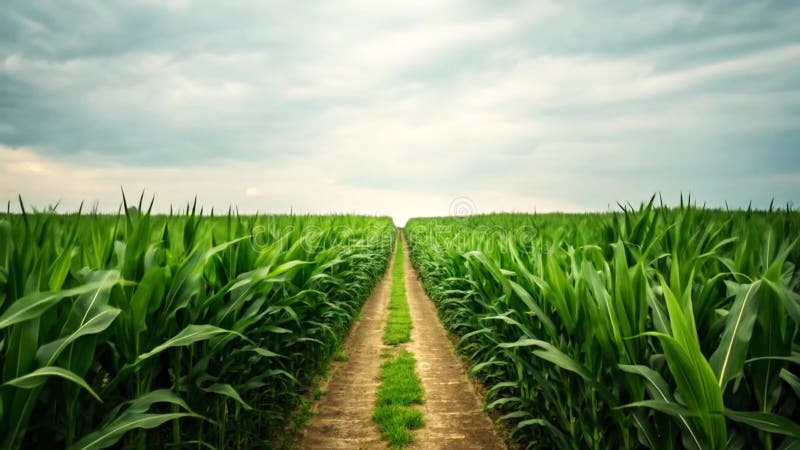 Blowing Gentle Wind a Green Corn Field Stock Video - Video of lawn ...