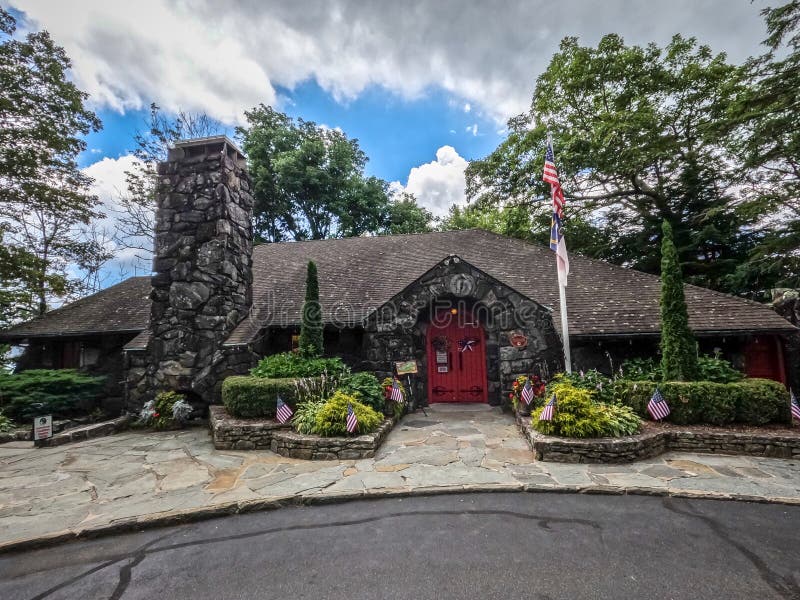 Blowing Rock Overlook Viewing Area Off Blue Ridge Parkway Scenery Stock ...