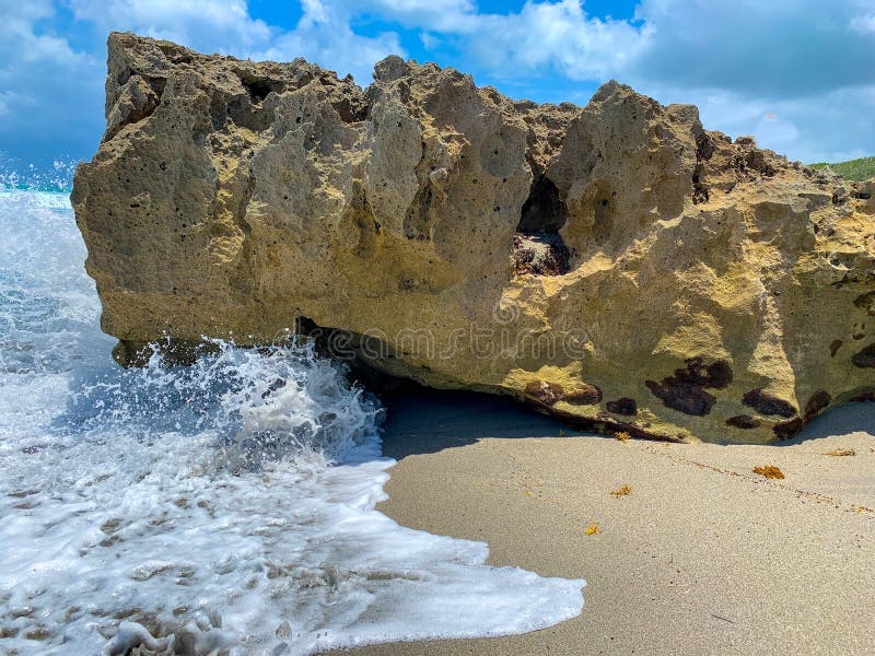 Blowing Rock Preserve in Jupiter Island, Florida Stock Image - Image of ...