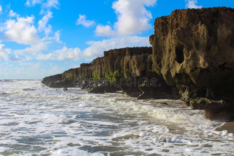 Blowing Rocks Florida stock image. Image of beaches - 140334797