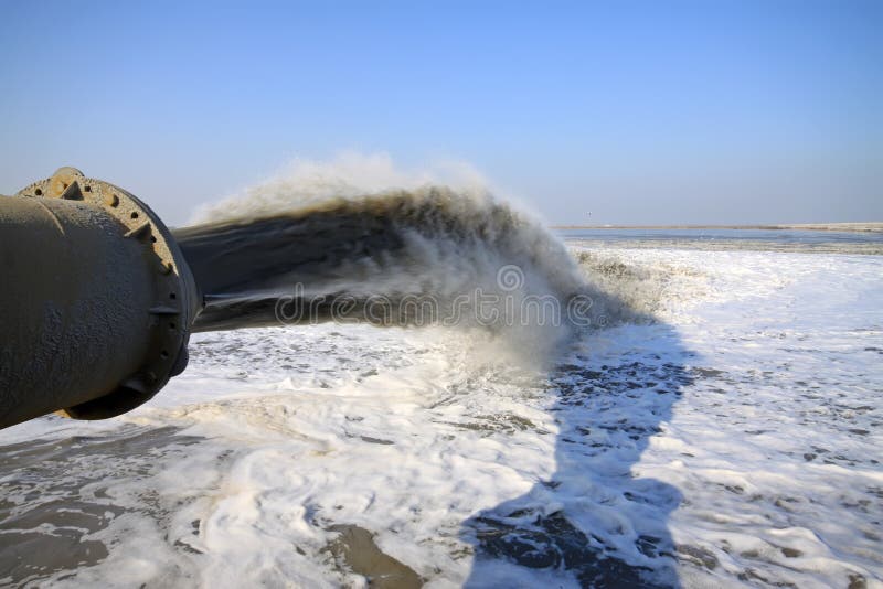 Blowing sand made to work stock image. Image of construction - 11962787