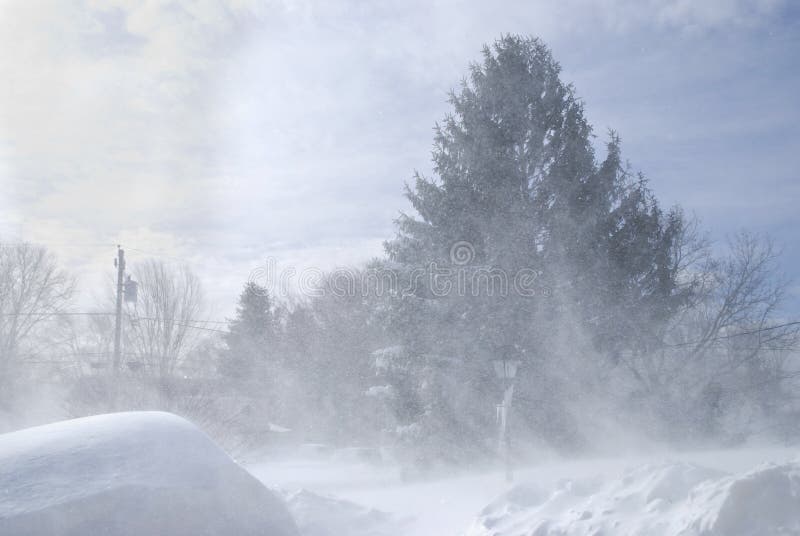 Blowing Snow editorial stock image. Image of neighborhood - 17582969
