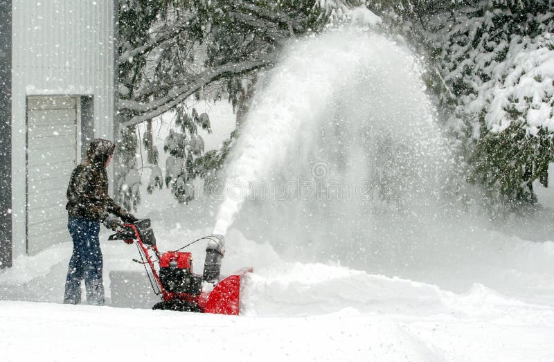Blowing Snow on a Cold Winters Day Stock Photo - Image of blowing ...