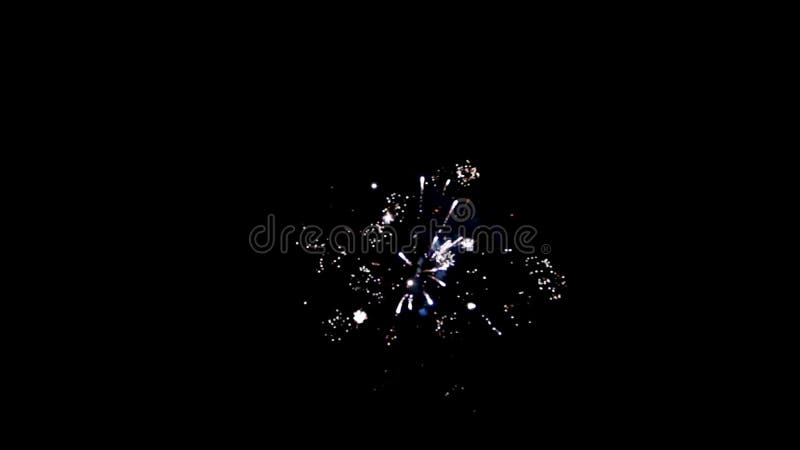 Blowing Up of Fireworks on Black Background. Stock Footage - Video of ...