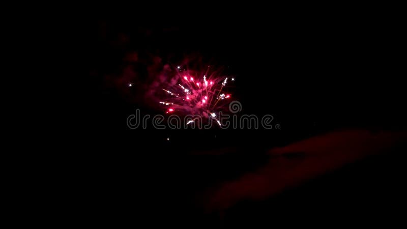 Blowing Up of Fireworks on Black Background. Stock Video - Video of ...