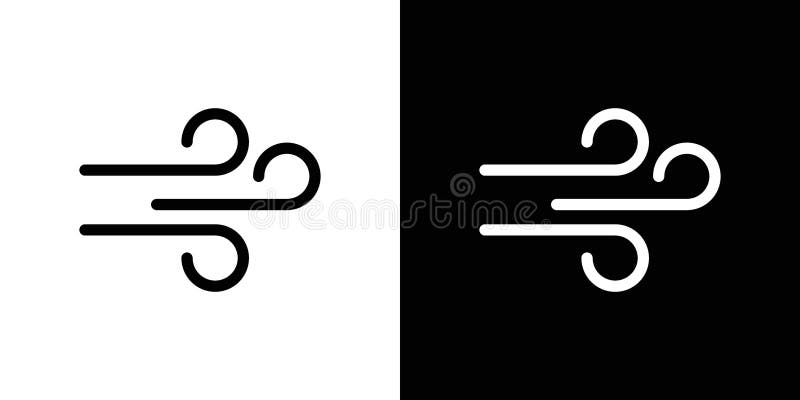 Blowing Wind Icon Linear Logo Isolated Stock Illustration ...