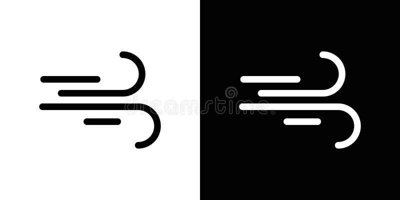 Blowing Wind Icon Set Vector Illustration Stock Illustration ...