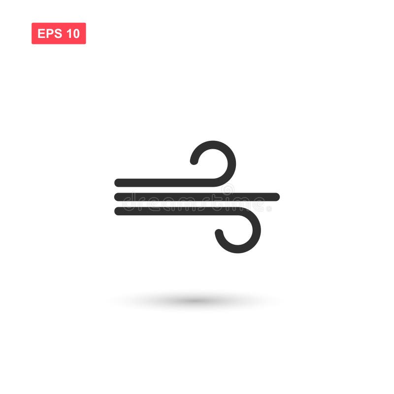 Blowing Wind Icon Vector Design Isolated 2 Stock Vector - Illustration ...