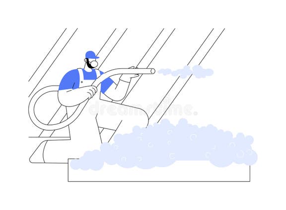 Blown-in Insulation Abstract Concept Vector Illustration. Stock Vector ...