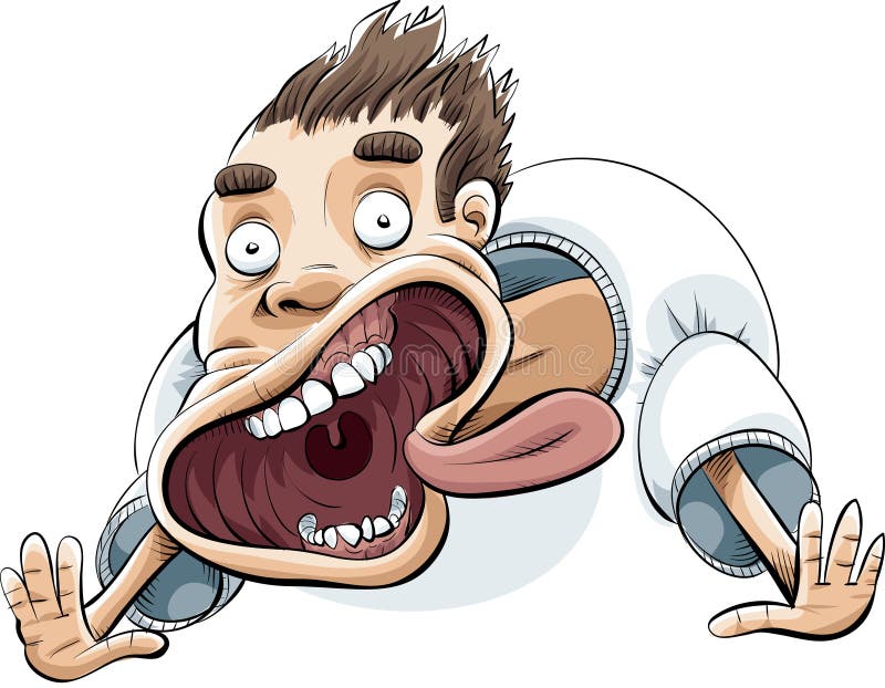 Blown Man stock illustration. Illustration of mouth, blowing - 41194971