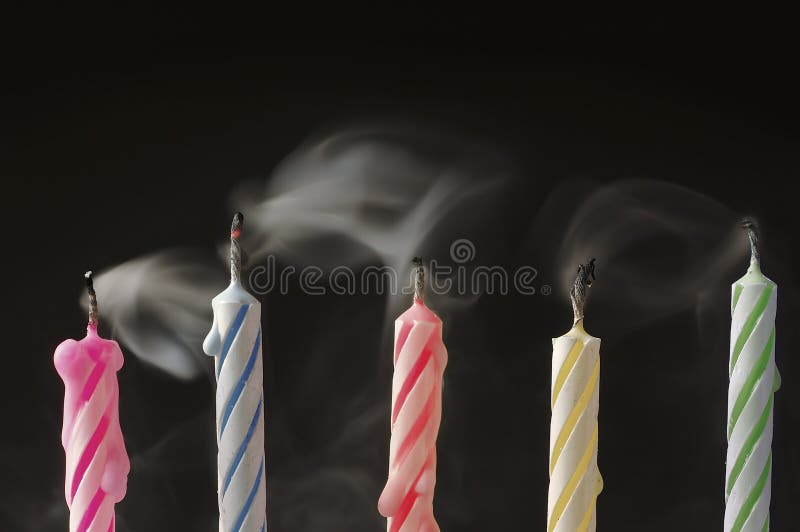 Blown out Birthday Candles stock image. Image of five - 4181739