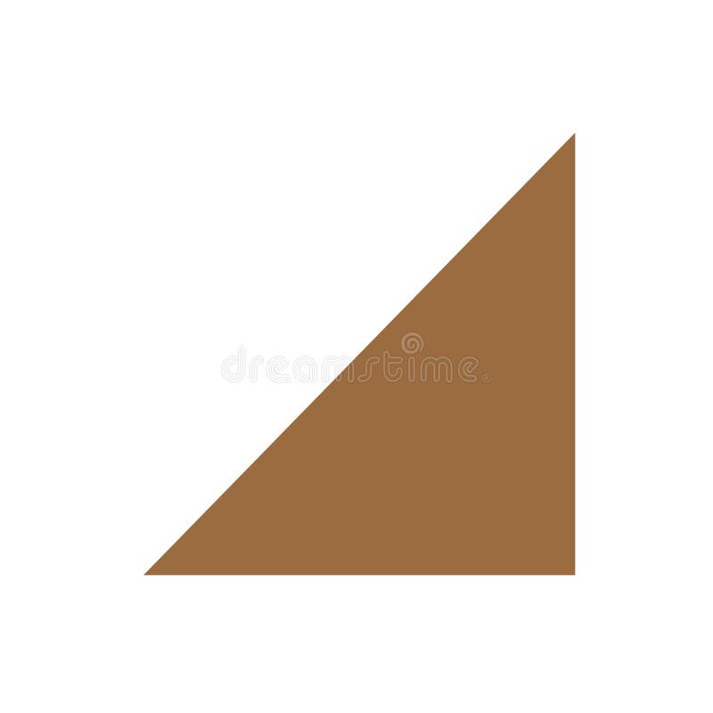 Brown Right Triangle Basic Simple Shapes Isolated on White Background ... Brown Right Triangle Basic Simple Shapes Isolated on White Background ...
