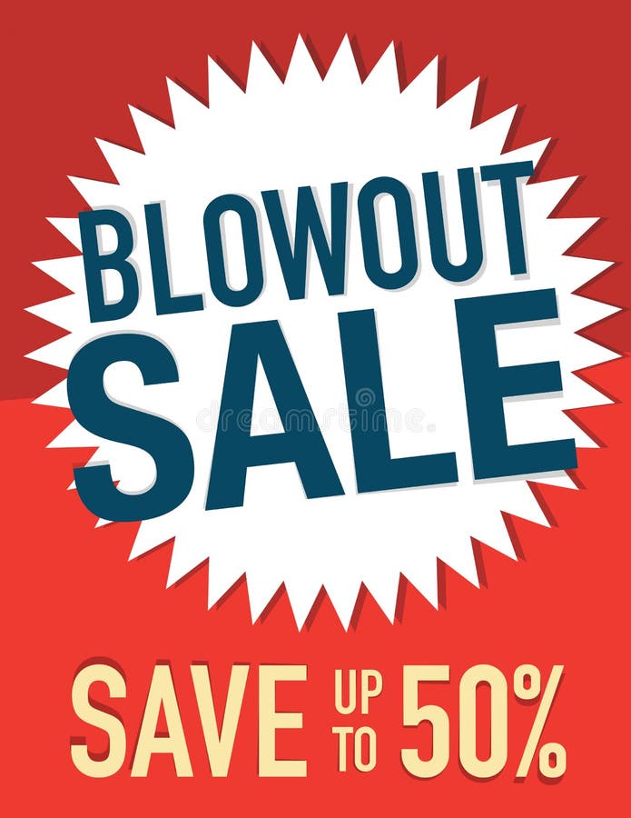 Blowout Sale Social Media Promo Ad Poster, Banner with Typography ...