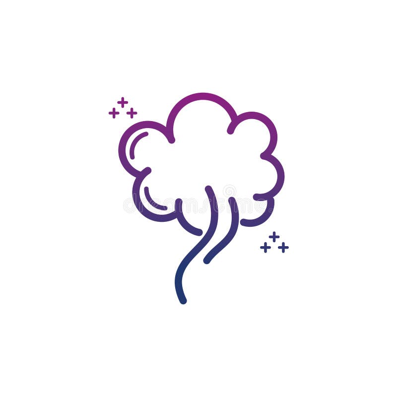 Blows Steam Cloud Smoke Gradient Stock Vector - Illustration of cartoon ...
