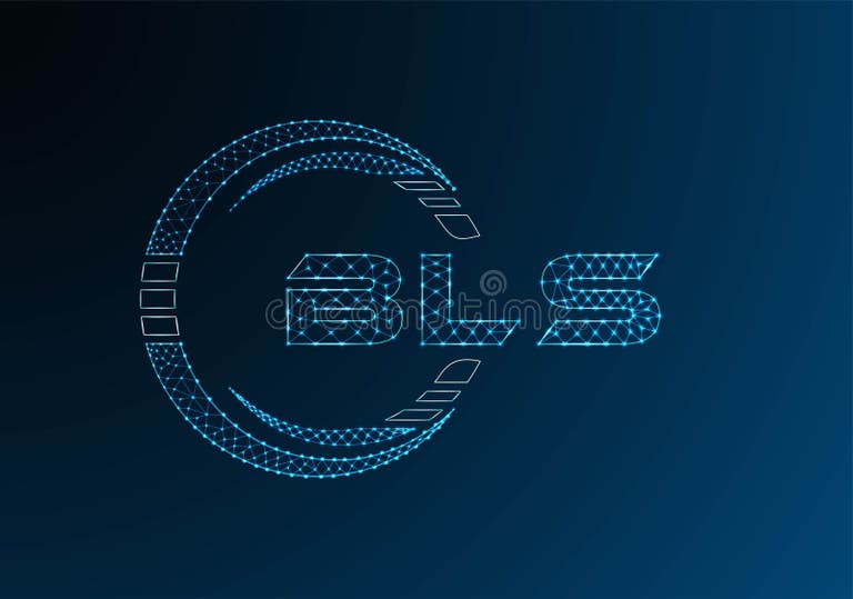 BLS Low Poly Letter Logo Vector Design. BLS Stock Illustration ...