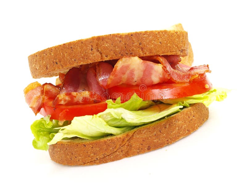 Bacon Bap or Roll Sandwich stock image. Image of macro - 33602689