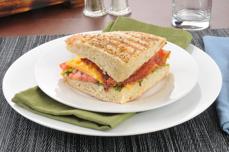 BLT panini stock photo. Image of bread, dinner, sandwich - 26705170