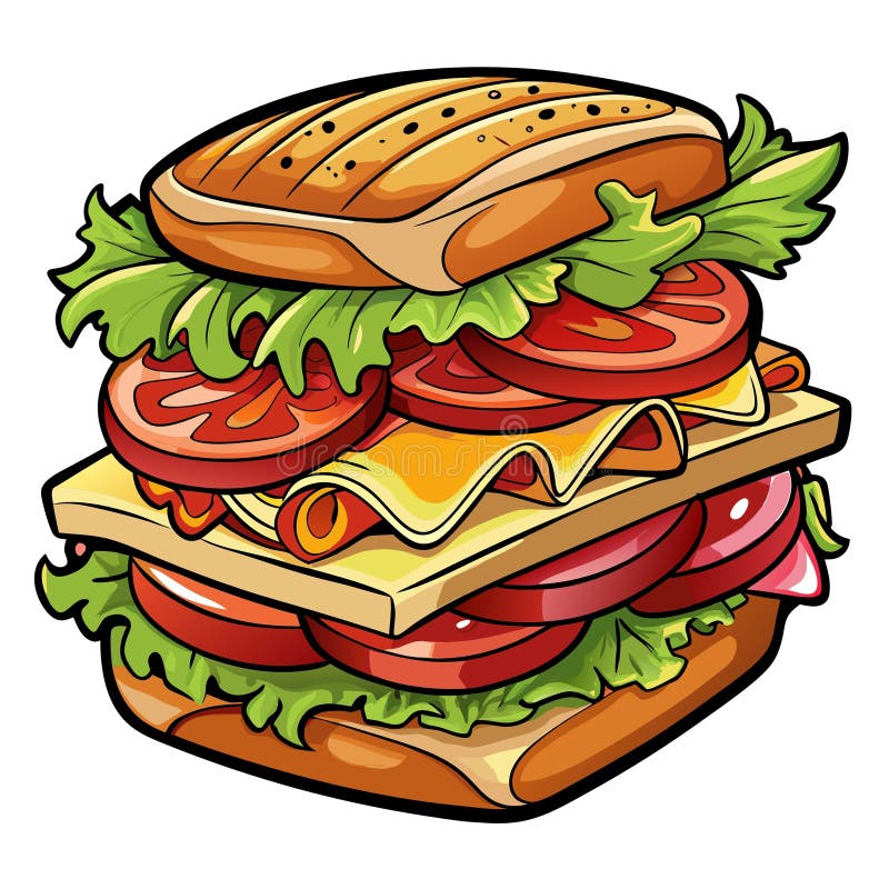 BLT Sandwich with Bacon,lettuce and Tomato Isolated on White Background ...