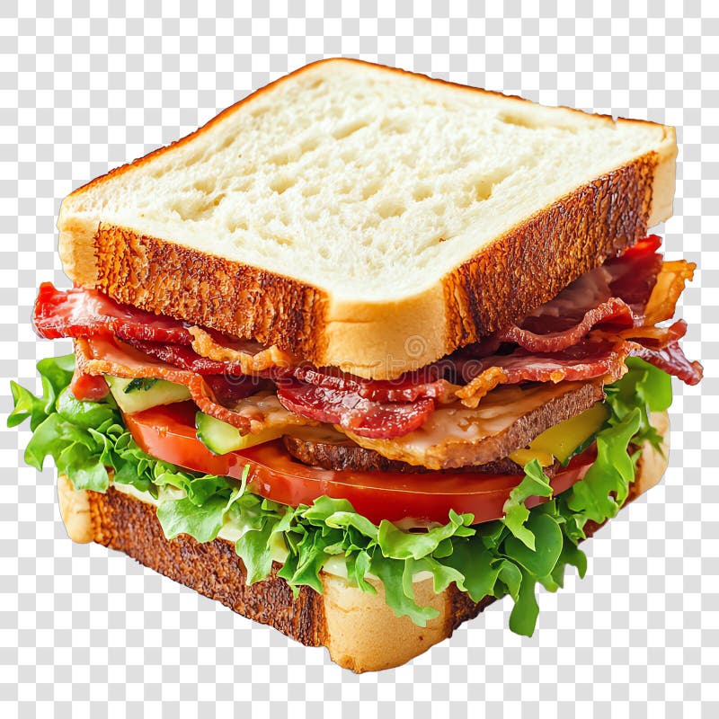BLT Sandwich stock photo. Illustration of fries, isolated - 341510976