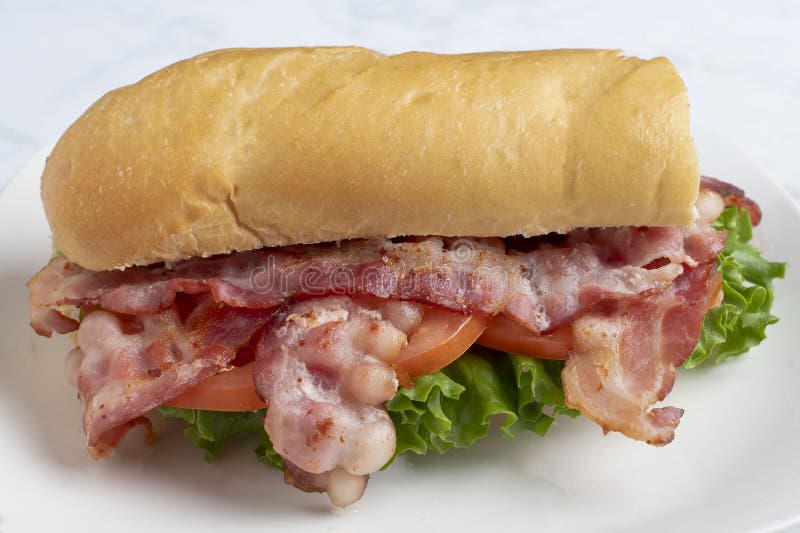 Blt Sub Sandwich with a Pickle Stock Photo - Image of meat, lunch ...