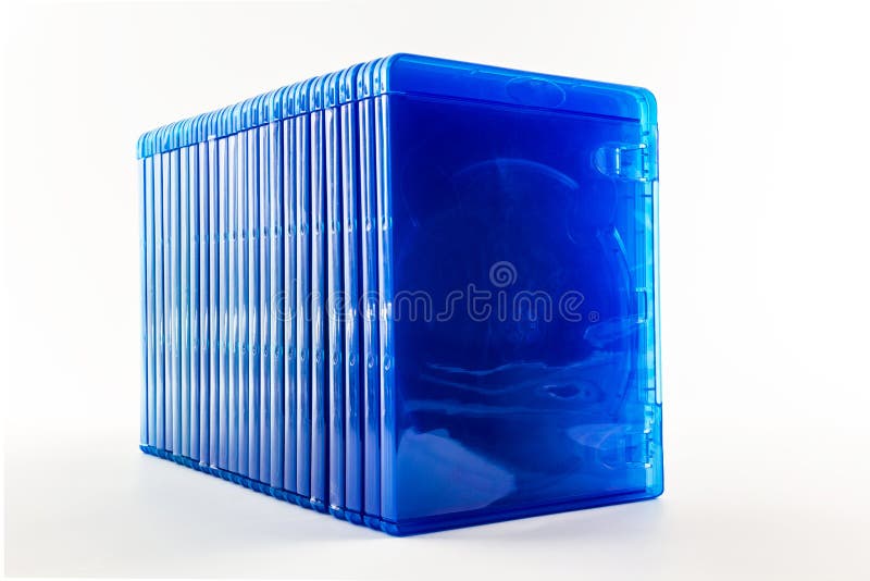 Blu Ray disc boxes. stock photo. Image of home, data - 34447922