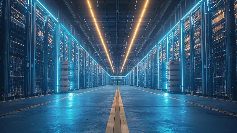 Blu-ray Technology Sense Server Room Stock Illustration - Illustration ...