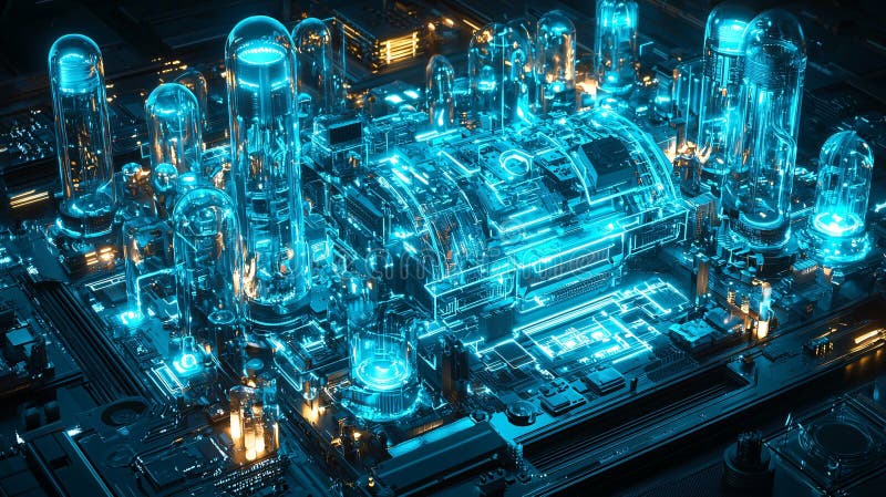 Blu-ray Technology Sensing Circuit Board Stock Illustration ...