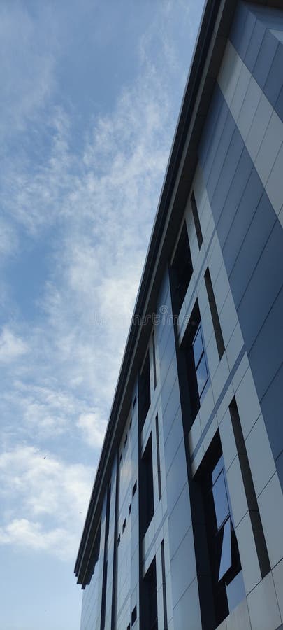 The blu sky and building stock image. Image of building - 230276343