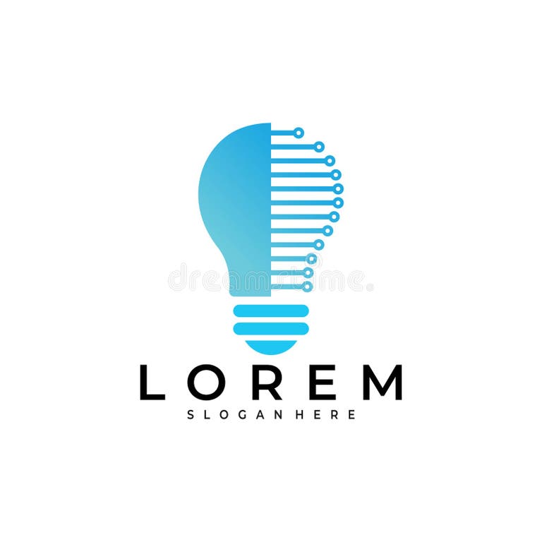 Blub Idea Logo Vector Design Template Stock Vector - Illustration of ...