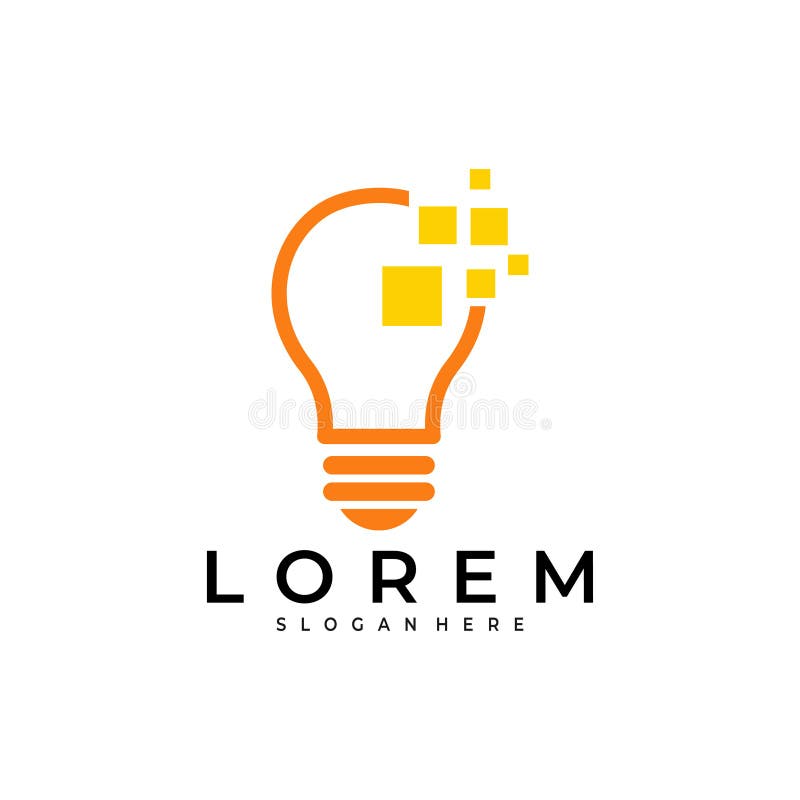 Blub Idea Logo Vector Design Template Stock Vector - Illustration of ...