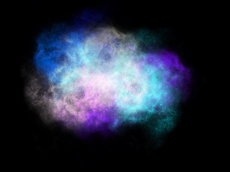 Blue Nebua Galaxy in the Dark Space Outer Background Stock Illustration ...