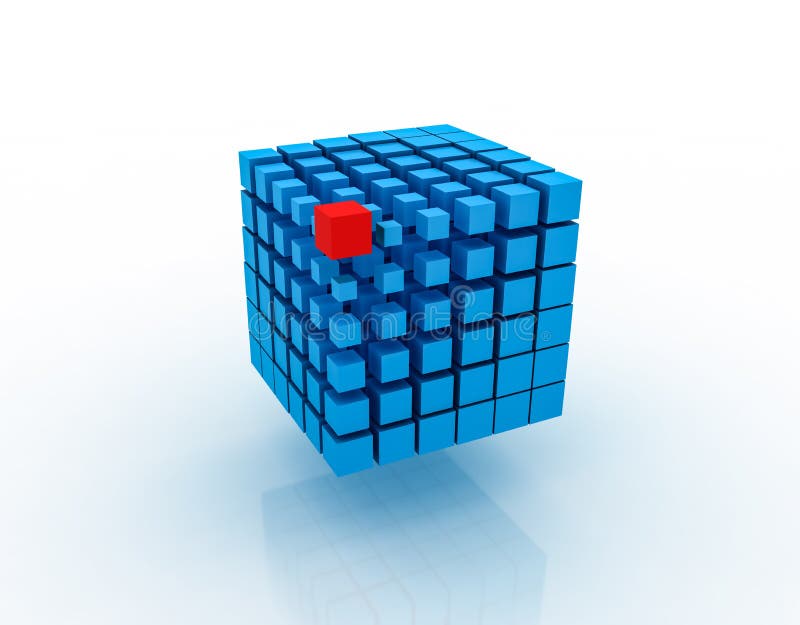 Blue 3D Blocks stock illustration. Illustration of design - 27133627